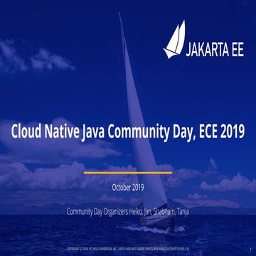 Cloud Native Java Community Day | EclipseCon Europe 2019 | PPT