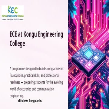 ECE course at Kongu Engineering College academic structure, skill ...