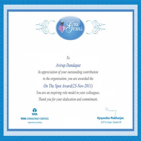 On The Spot Award | PPT