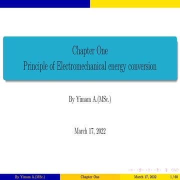 Principles of Electromechanical Energy Conversion | PDF