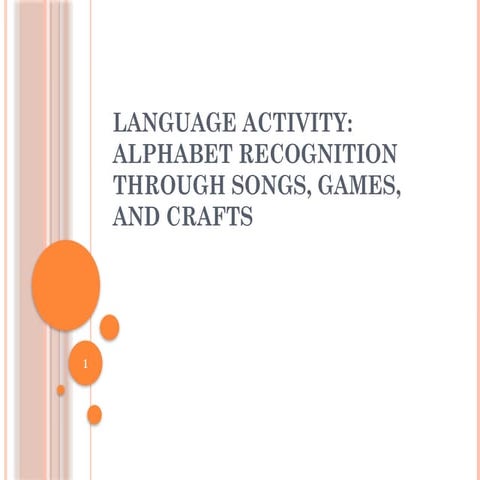 ECE language activities. Alphabet games, songs etc | PPTX