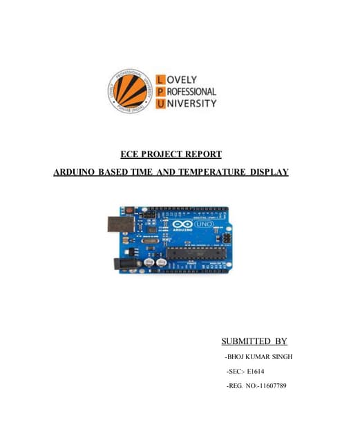 Arduino Based Time And Temperature Display Pdf