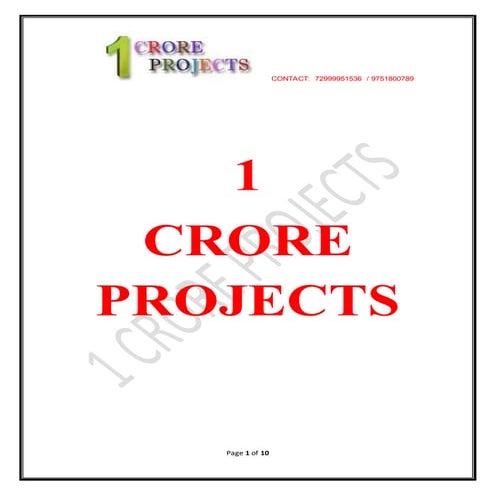 Final Year Projects ece department | PDF