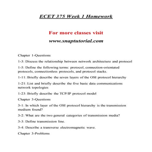 Ecet 375 Massive Success / snaptutorial.com