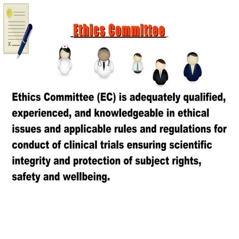 Ethics committee’s role and functioning committee formation | PPTX
