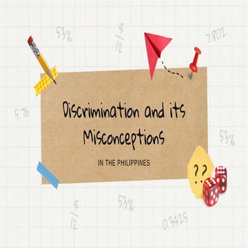 Discrimination and its Misconceptions in the Philippines | PDF