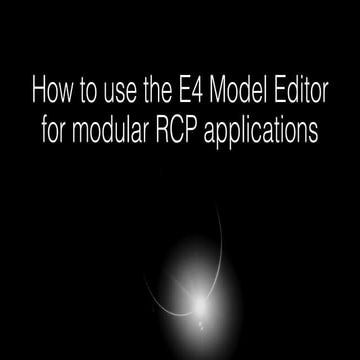 How to use the Eclipse E4 model editor for modular RCP applications | PDF