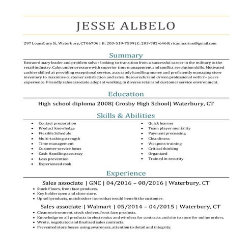 jesse resume final | PDF