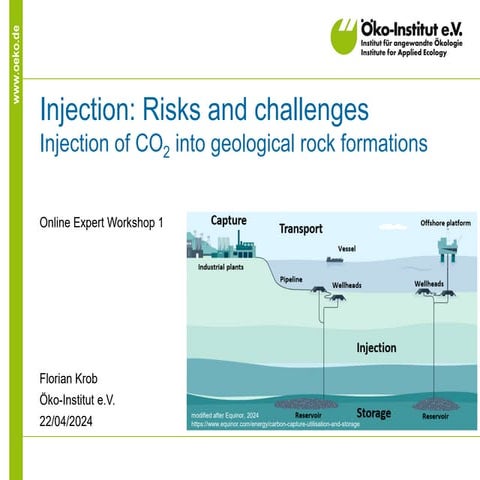 Injection: Risks and challenges - Injection of CO2 into geological rock ...