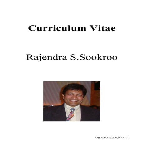 Rajendra Sookroo CV | PDF