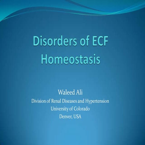 Extracellular fluid homeostasis | PPT