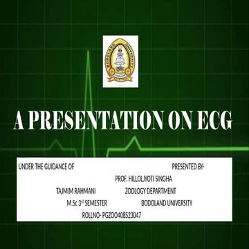 ECG persentayion for study and university seminar | PPTX