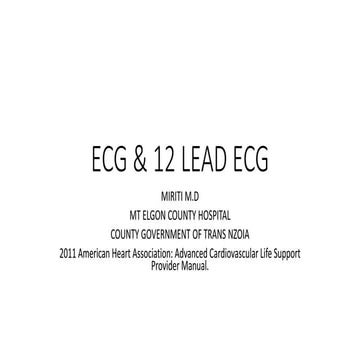 Ecg & 12 lead ecg | PPTX
