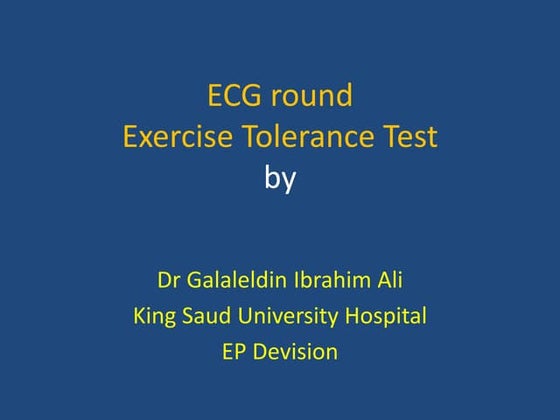 Stress test / Treadmill test | PPT