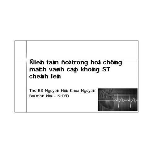 ECG TRONG NONSTEMI | PDF