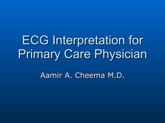 ECG interpretation: the basics | PPT