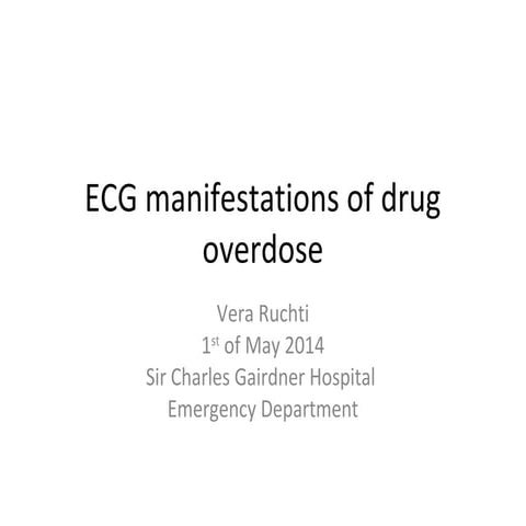 ECG manifestations of drug overdose | PPT