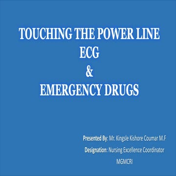ECG & Emergency Drugs For Nurses | PPTX