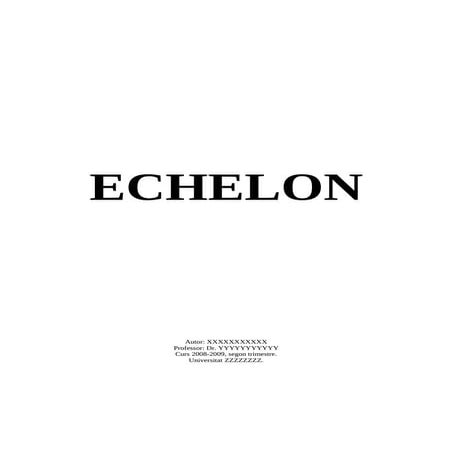 Echelon | PDF