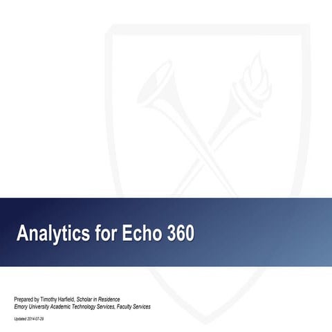 Analytics for Echo360 | PPT
