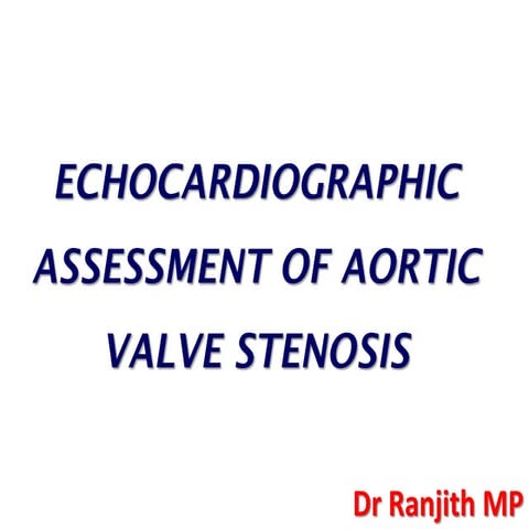 Echo Assessment Of Aortic Valve Disease Dr Ferdous