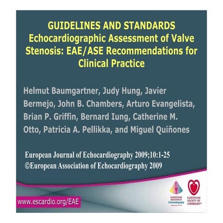 Echocardiographic assessment-valve-stenosis-slides | PDF