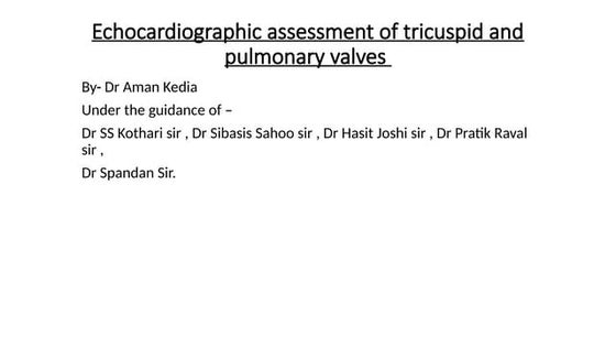 Noninvasive Assessment of Right Ventricle and Tricuspid Valve | PPT