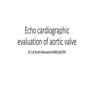 Echo Assessment Of Aortic Valve Disease Dr Ferdous