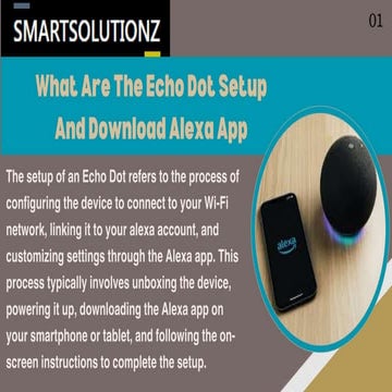 THE ECHO DOT SETUP & DOWNLOAD ALEXA APP | PPT