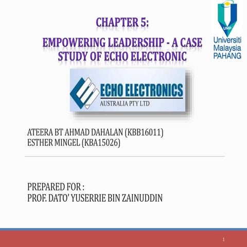 Echo Electronics | PPTX