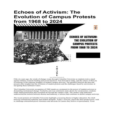 Echoes of Activism: The Evolution of Campus Protests from 1968 to 2024 ...