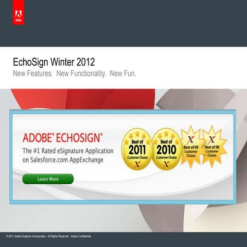 EchoSign Winter 2012 Release - Feb '12 | PPTX