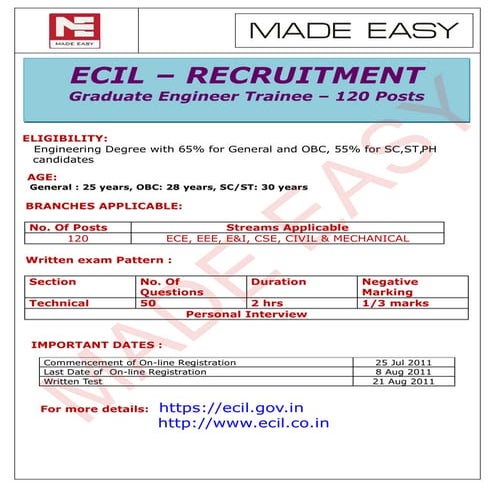 ECIL – RECRUITMENT | PDF
