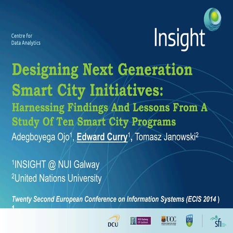 Framework for Designing Smart Cities Initiatives - SCID | PDF