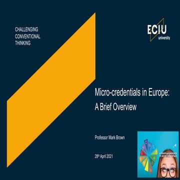 Micro-credentials in Europe: A Brief Overview | PPT