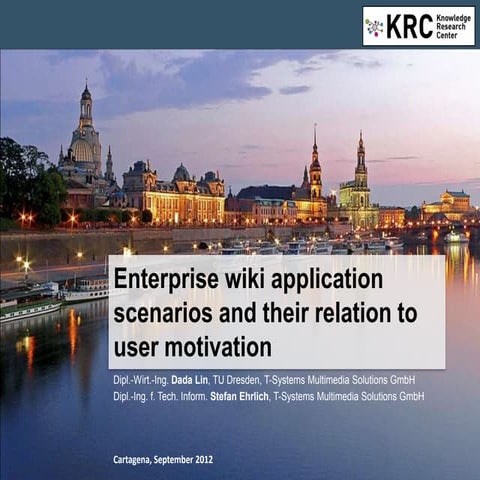Enterprise Wiki Application Scenarios And Their Relation To User ...