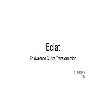 Eclat | PDF | Databases | Computer Software and Applications