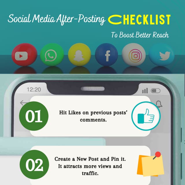 Social Media After-Posting Checklist To Boost Better Reach | PDF