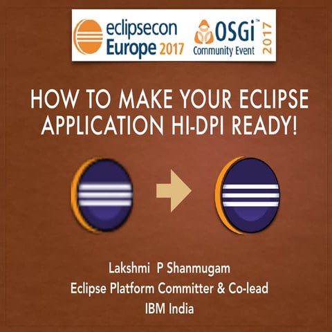 How to make your Eclipse application HiDPI ready! | PDF
