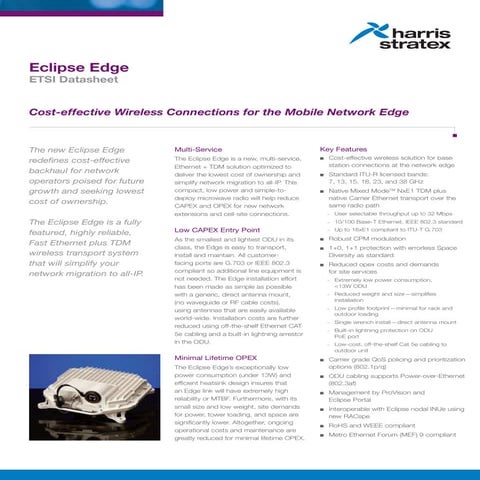 Eclipse edge datasheet | PDF
