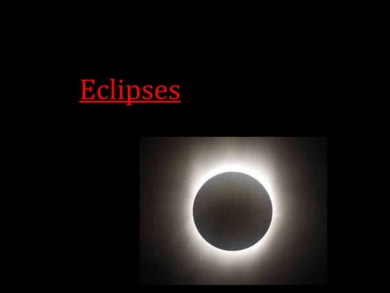 Solar and lunar eclipses | PPTX