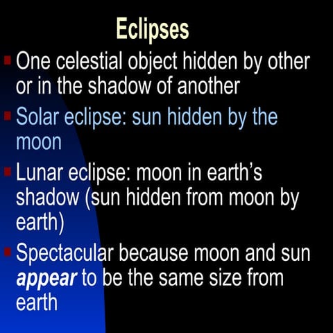 Eclipses And Tides | PPT