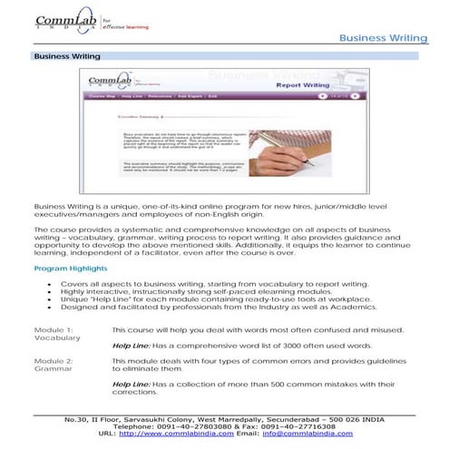 Business Writing Course | PDF