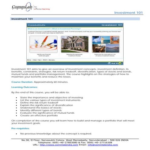 Investment Course | PDF
