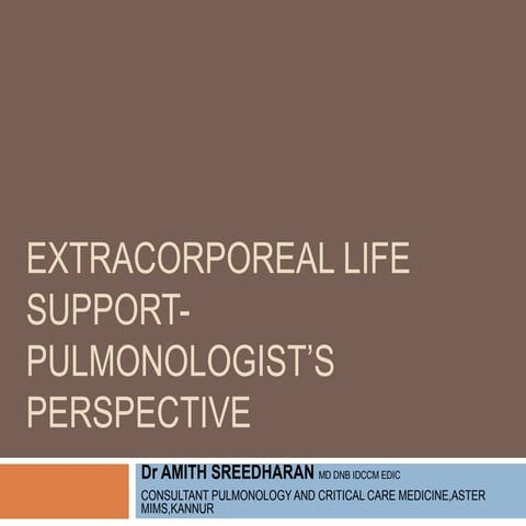 Extracorporeal life support ECLS | PPTX