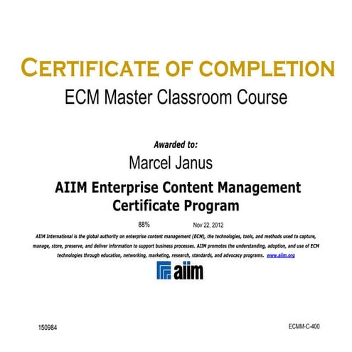 ECM Master Classroom Course | PDF