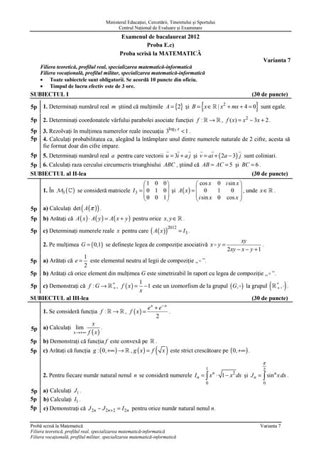 Formule matematice | PDF