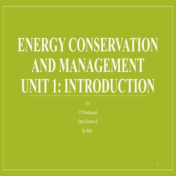 DBATU Energy conservation management ECM unit 1 | PPT