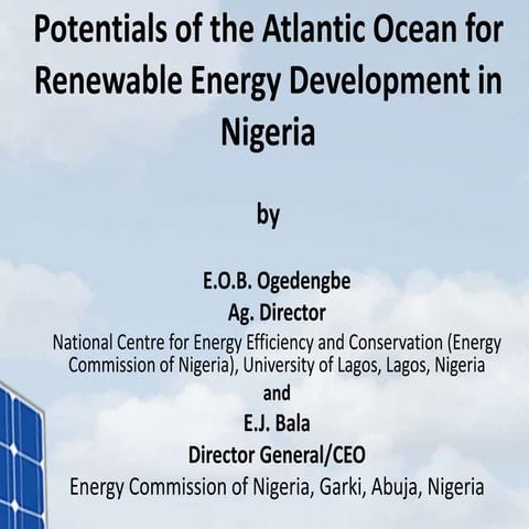 Potentials of the Atlantic Ocean for Renewable Energy Development in ...