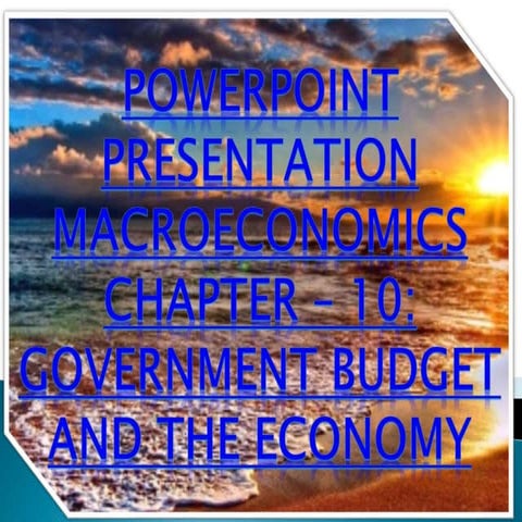 Gov budget and economy | PPTX